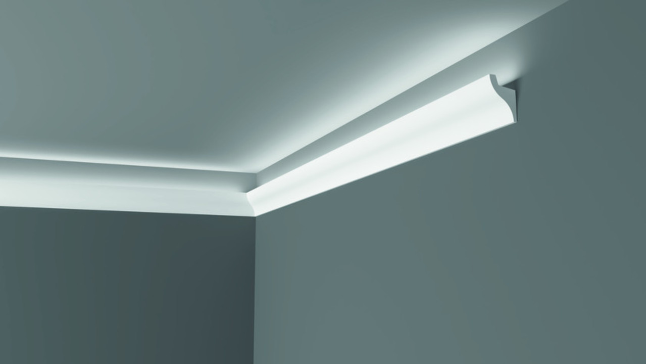 Cornisa tavan iluminat, IL3, polimer dur, 50x32.5x2000mm | Parchet ...