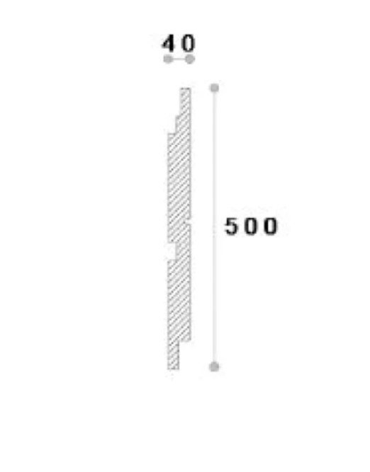 Termosistem decorativ FUGA PANEL 1 2000x500x40 mm | Parchet Decolandia.ro